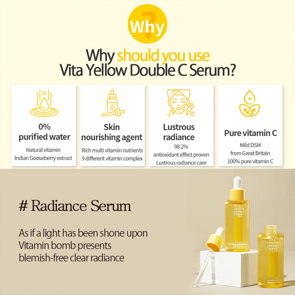 Lapalette Beauty - Vita Yellow Double C Serum | Kurious Mall – KURIOUS MALL
